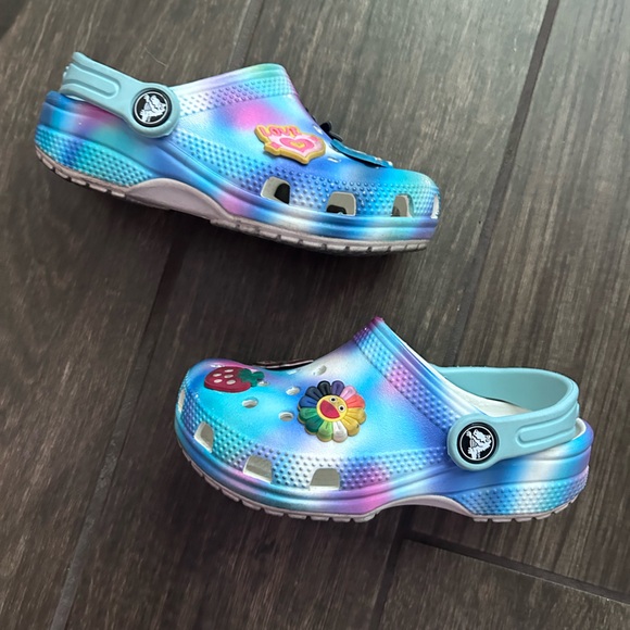 CROCS | Shoes | Crocs Kids Rainbow Solarized Shoes Sz Kids | Poshmark